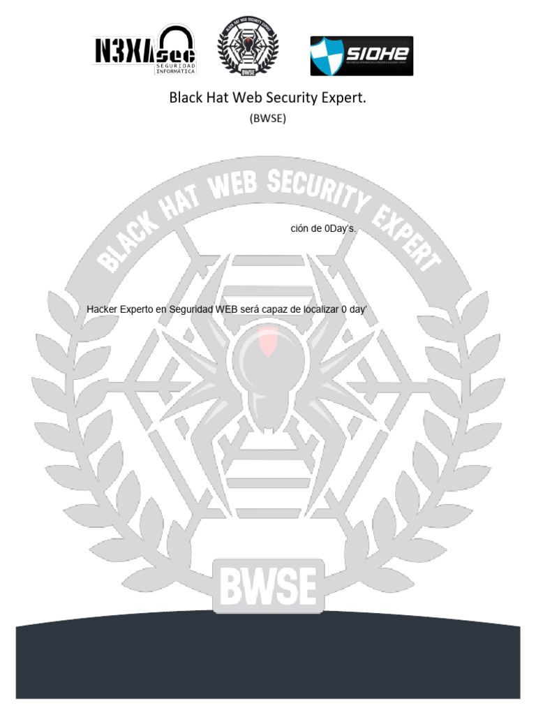 Certificación Black Hat Web Security Expert | PDF | Seguridad de la red ...