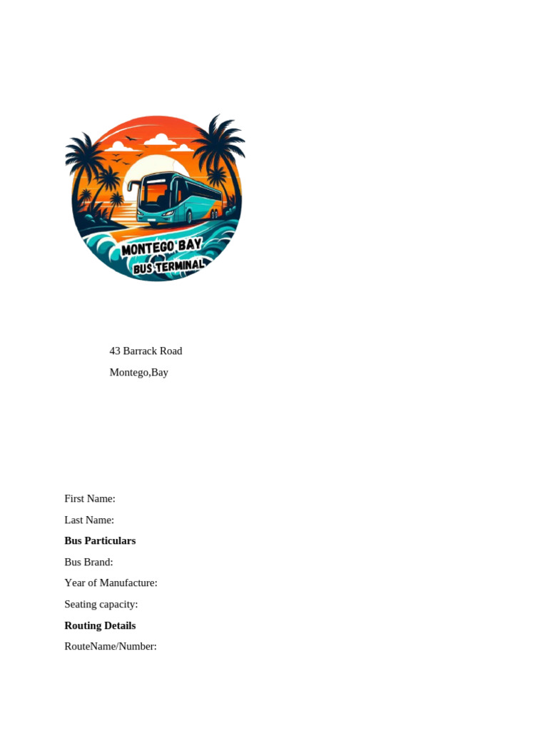 Bus SBA Registration Form | PDF