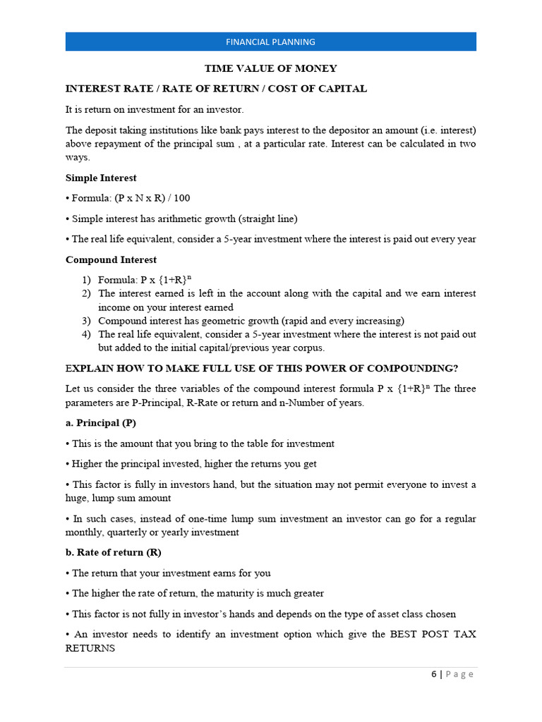 Time Value of Money | PDF | Interest | Present Value