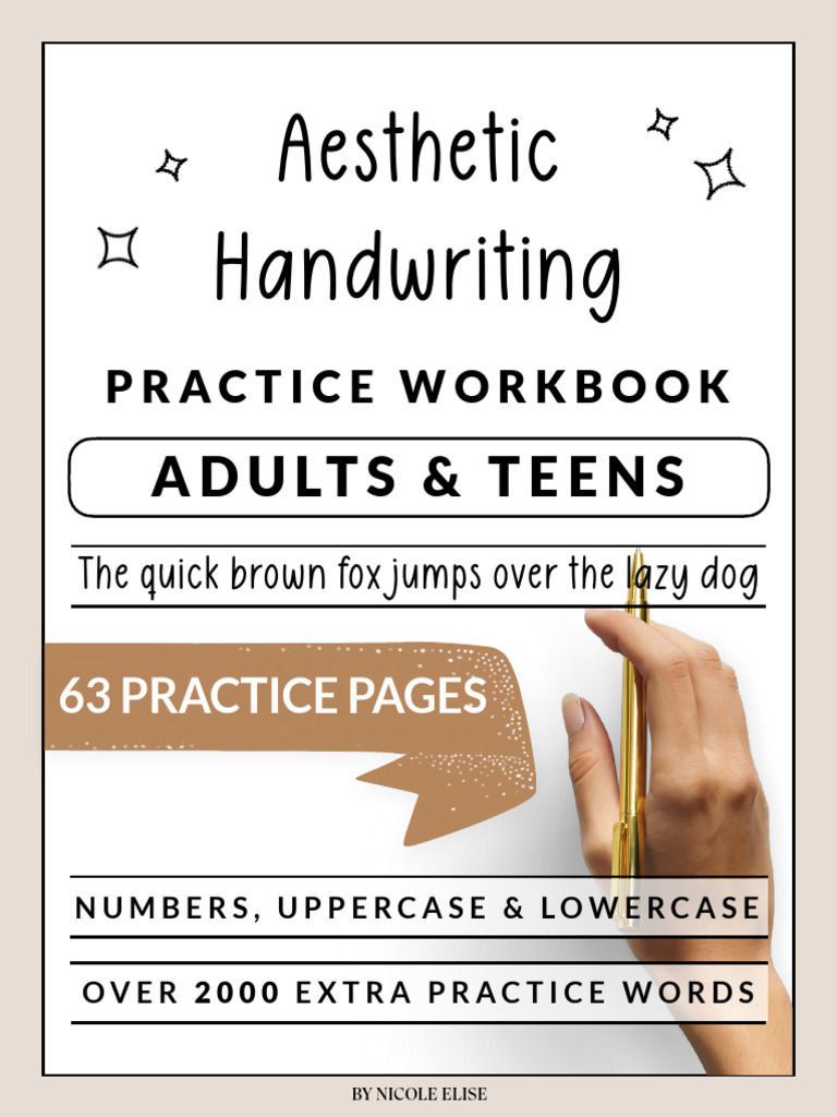 US Letter Aesthetic Handwriting Workbook | PDF
