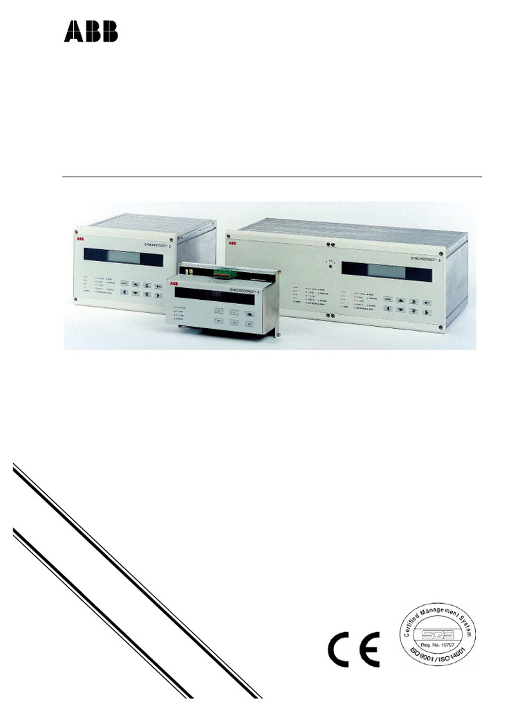 SYNCHROTACT 5 Synchronizing and Parallel | PDF | Electric Generator | Electrical Components