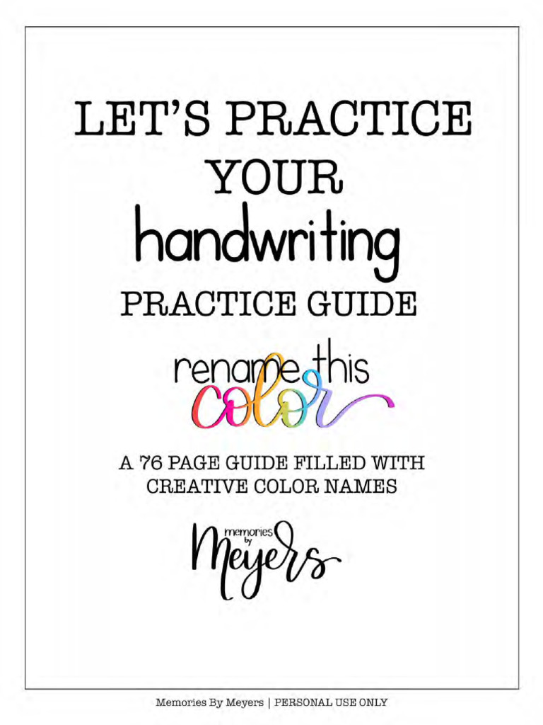 Rtc Handwriting Color Final | PDF