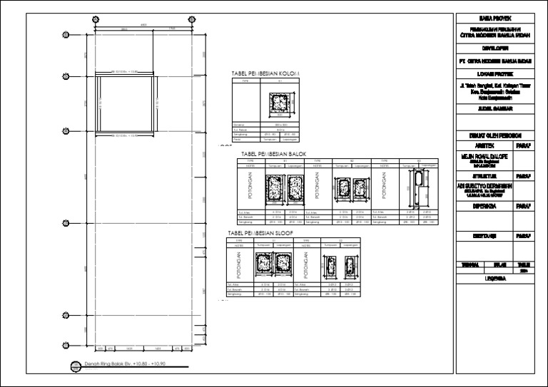 STR Full Dak Atap (1) (1) - Denah Balok Roof Top & Detail | PDF