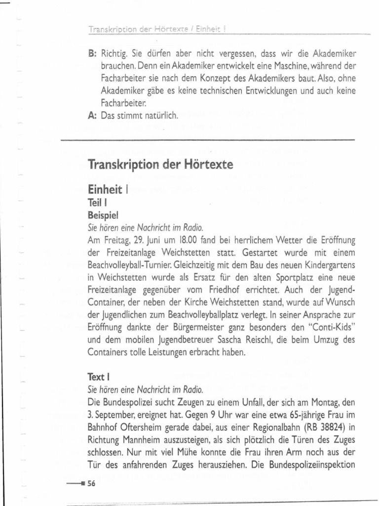 Module B1 Transkriptionen | PDF