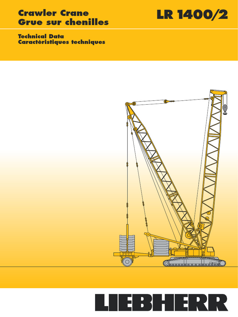 LR 1400/2 Crawler Crane Specifications | PDF | Crane (Machine) | Engines