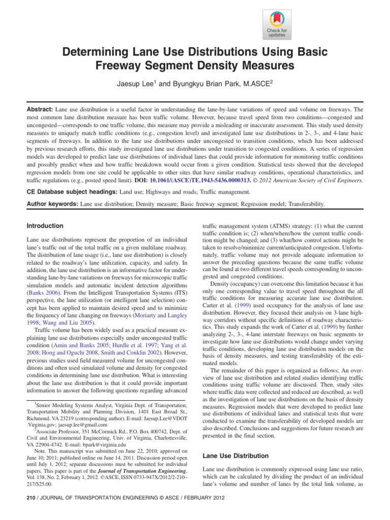 3-Determining Lane Use Distributions Using Basic Freeway Segment ...