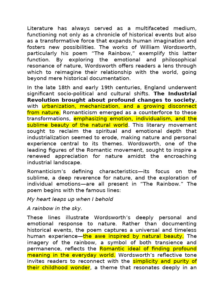 Literature Has Always Served As A Multifaceted Medium | PDF ...
