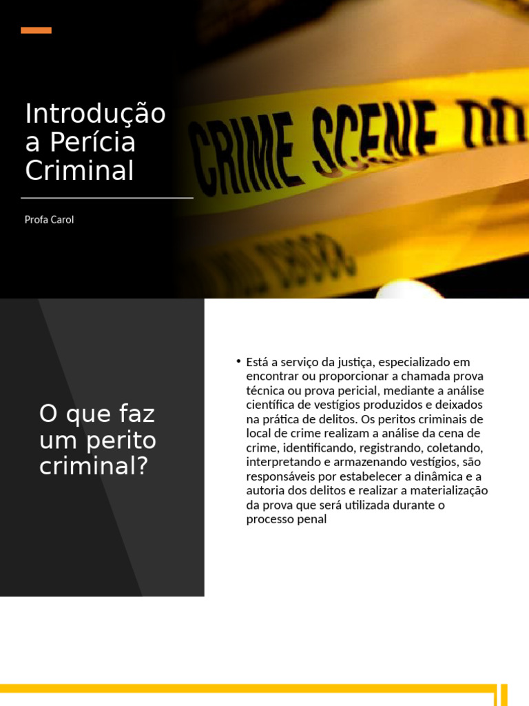 Introdução à Perícia Criminal | PDF | Testemunha especializada | Crimes