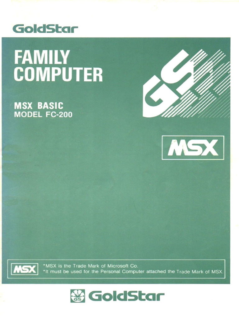 GoldStar Language Specification for MSX Basic | PDF | Division (Mathematics) | Data Type