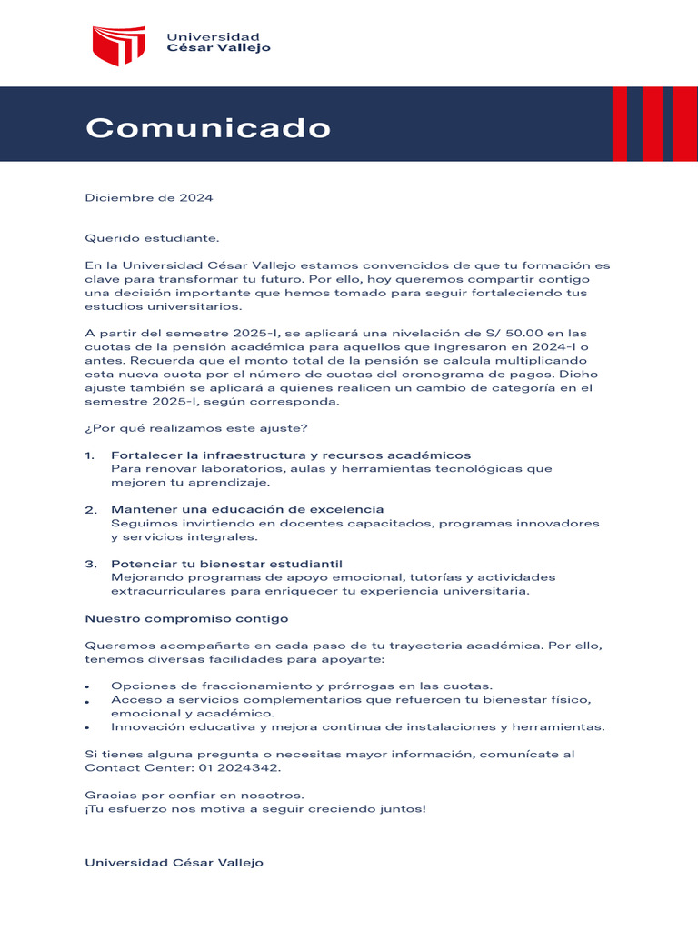 Comunicados Generales | PDF