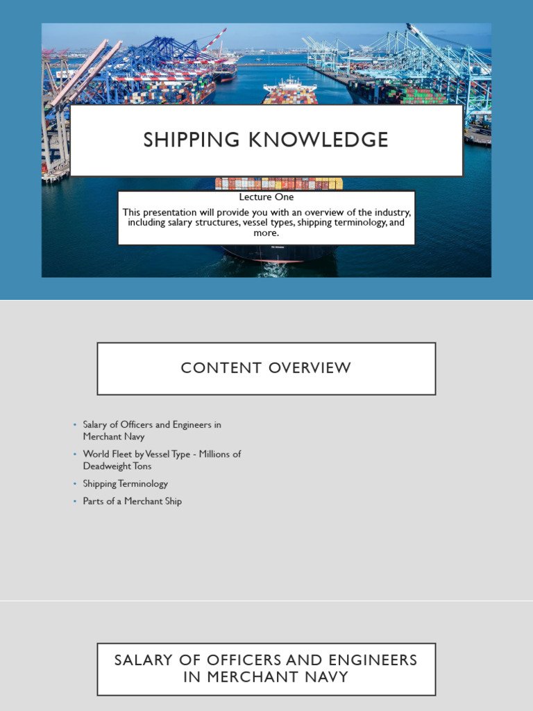 Shipping Knowledge Lecture 1-1 | PDF | Ships | Coast Guard