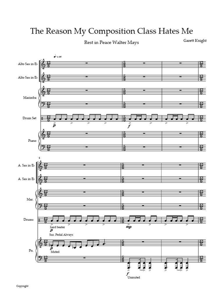The Reason My Composition Class Hates Me | PDF | Music Production ...