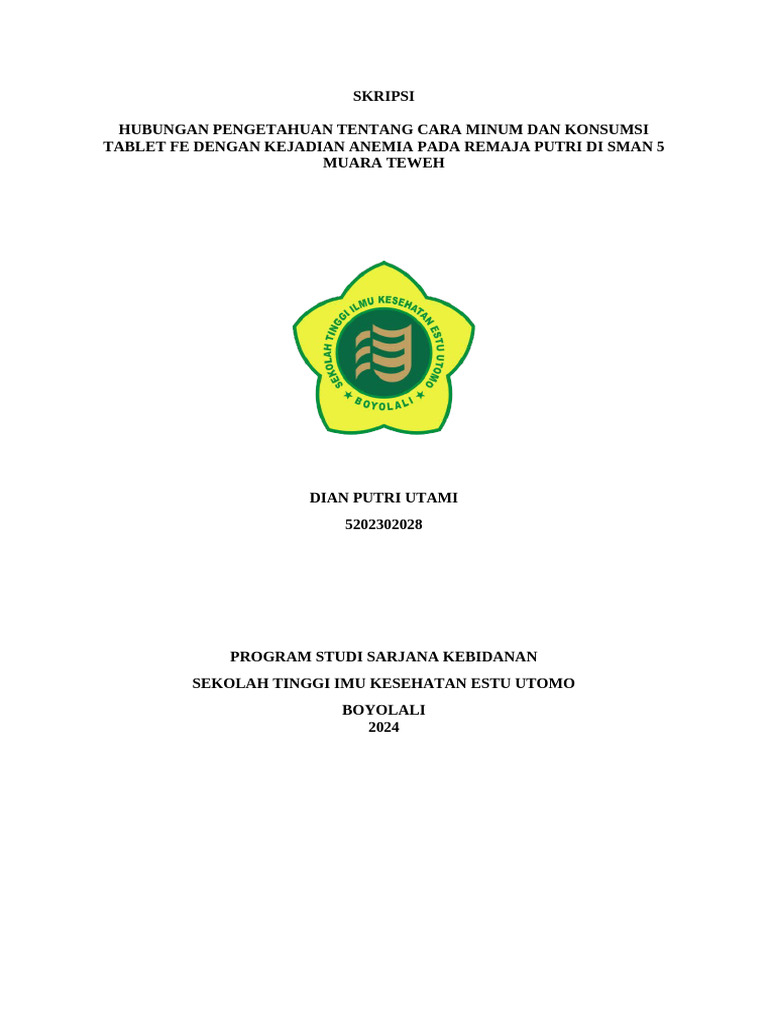 Contoh Cover Skripsi | PDF