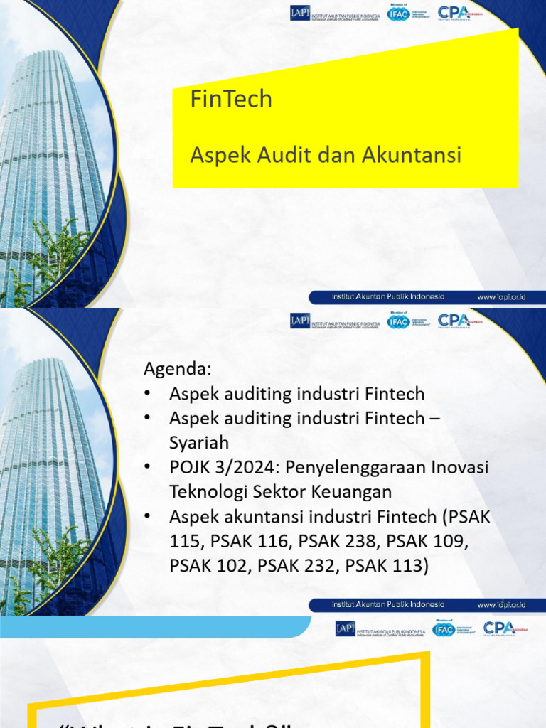 IAPISlide Fintech - Auditing and Accounting Aspects 2024 | PDF | Loans | Debt