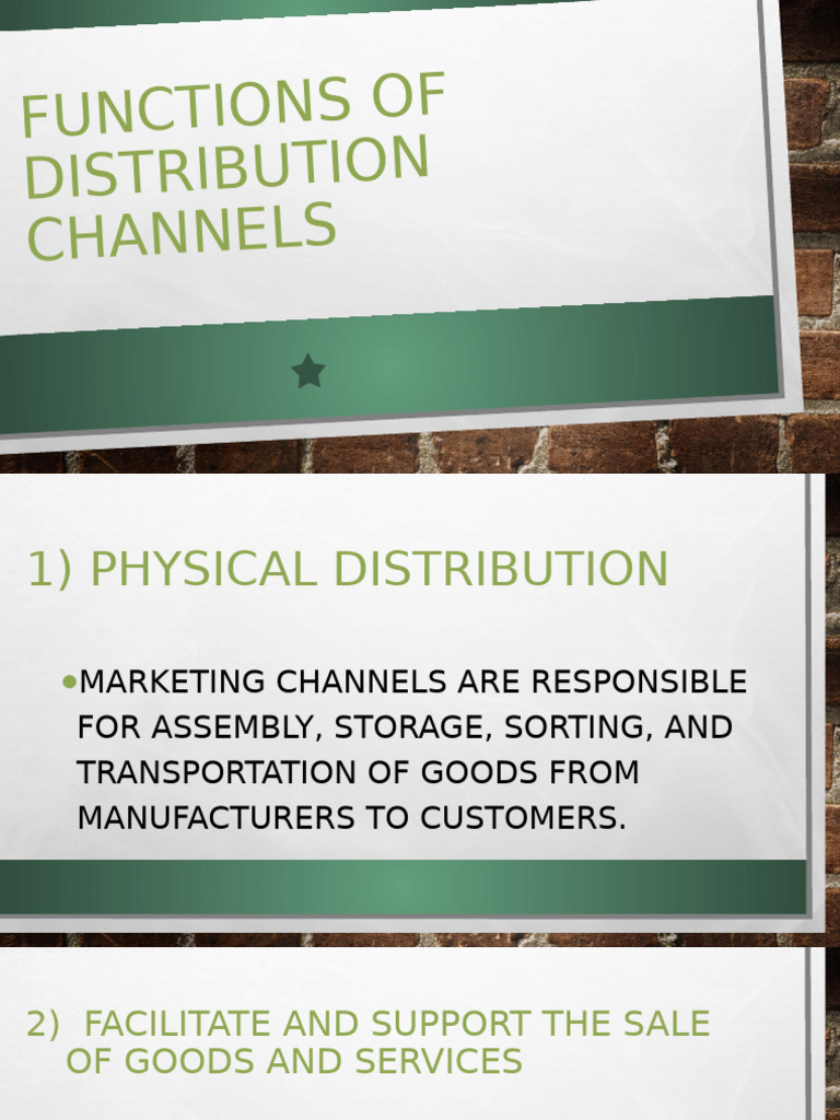 6.1 Functions of Distribution Channels | PDF
