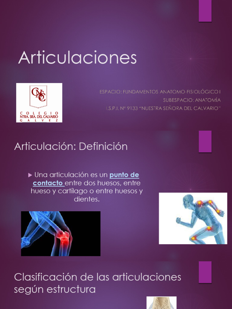 Articulaciones | PDF | Articulación | Tejido (biología)