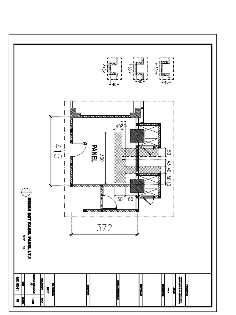 Denah Penempatan Panel Ruang Me Lt.1 | PDF