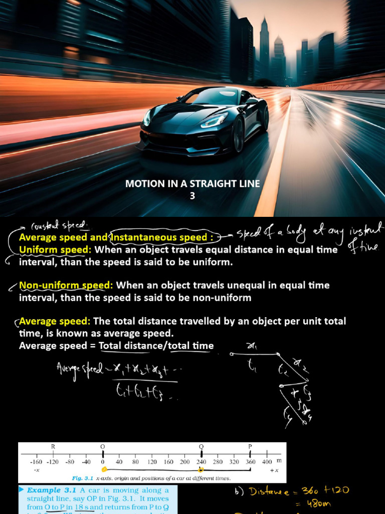 Motion in a straight line lec 3 | PDF