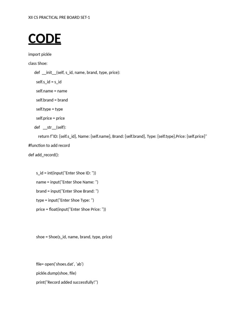 Nikhil Goel XII-A SET-1 PB-1 CS Practical | PDF