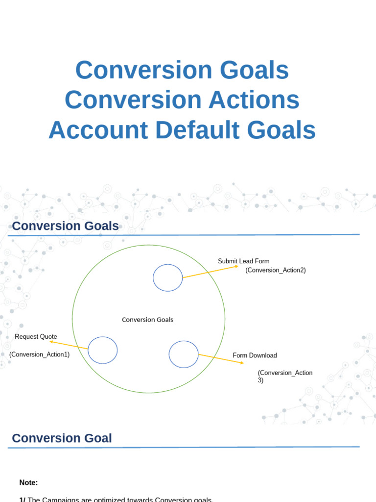 Conversion Goals and Conversions Default Conversions | PDF