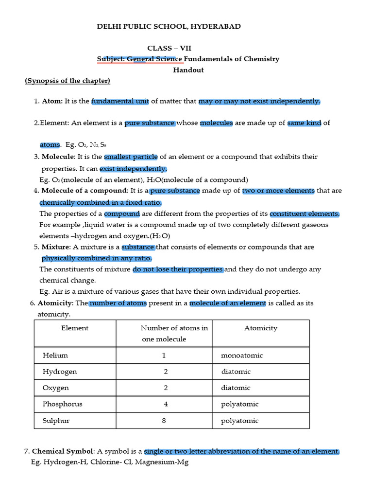 Fundamentals of Chemistry Notes | PDF | Ion | Chemical Compounds