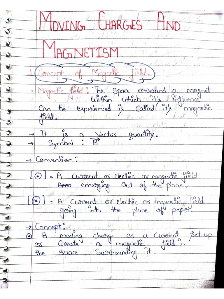 Moving Charge and Magnetism | PDF