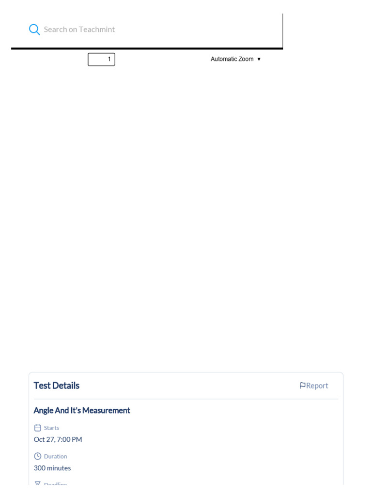 Angle and It's Measurement - Mathematics - Subjective Test - Teachmint ...