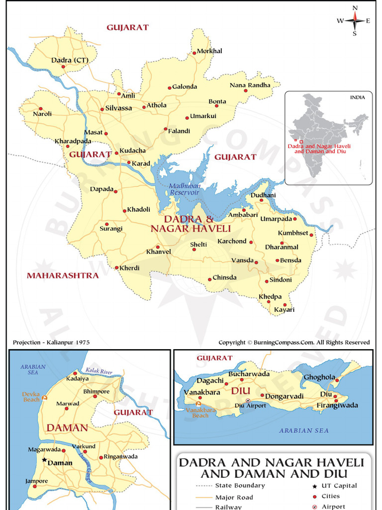Dadra and Nagar Haveli and Daman and Diu Map HD | PDF