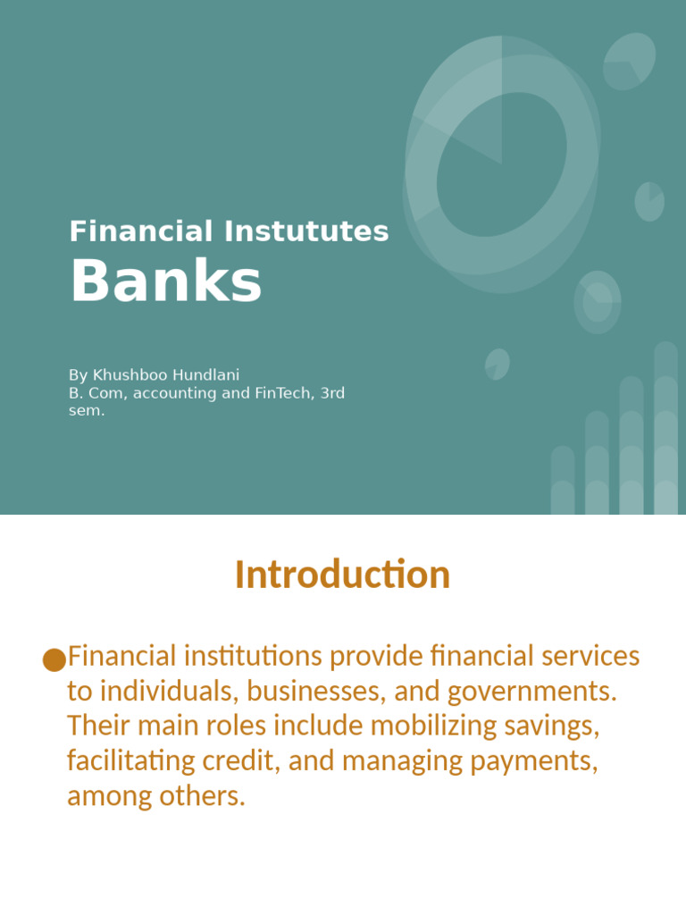 Financial Institutions Banks | PDF