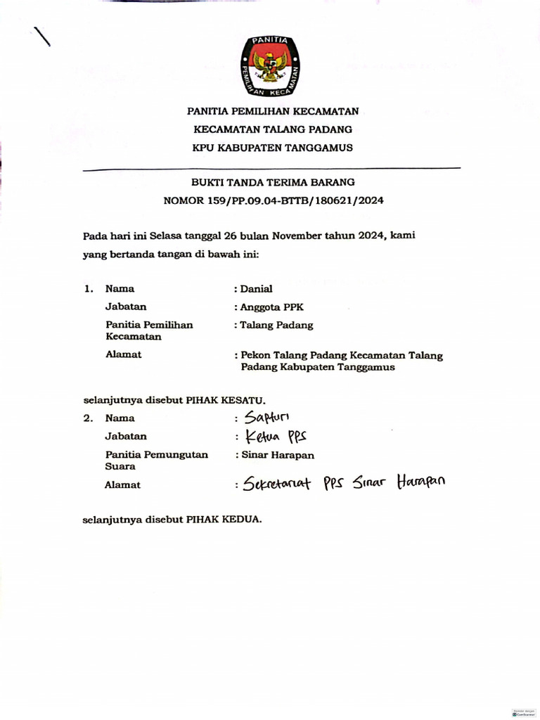 BTTB PPK Ke PPS SINAR HARAPAN | PDF