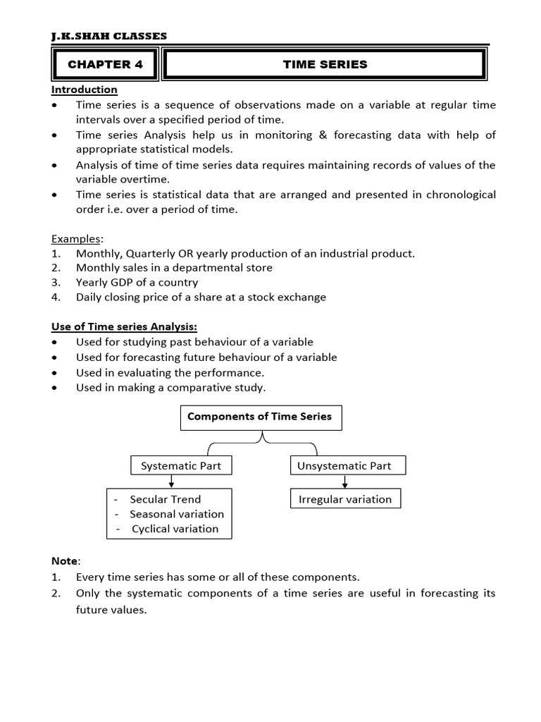 Time series theory (1) | PDF | Seasonality | Time Series