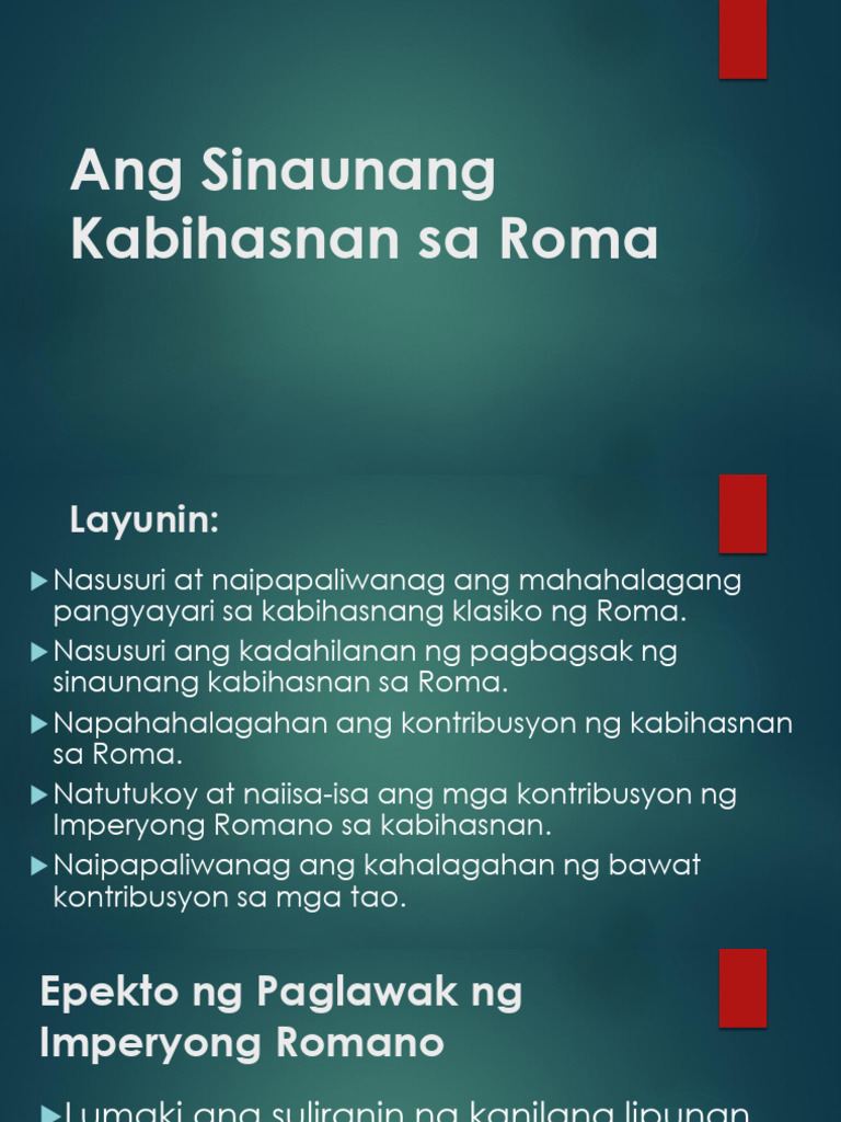 2 - Ang Sinaunang Kabihasnan Sa Roma | PDF