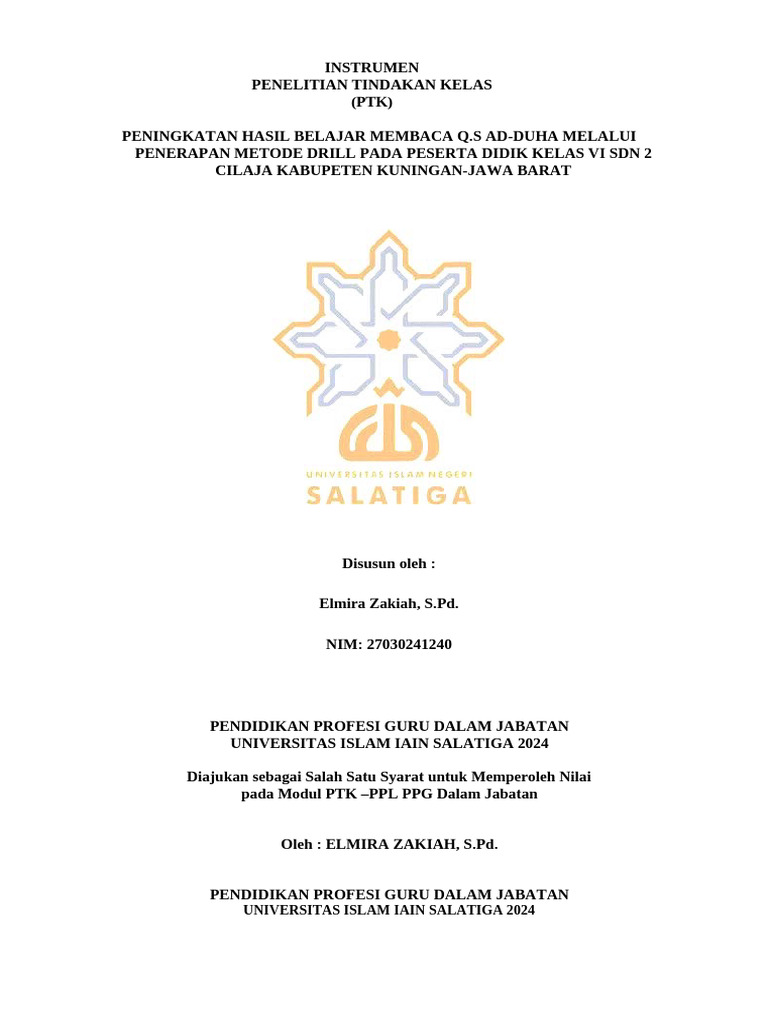 ELMIRA-Projek PTK Metode Drill | PDF