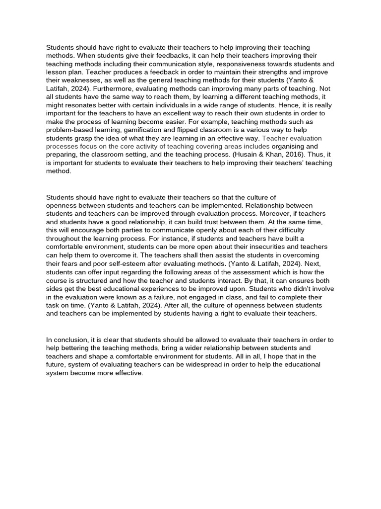 Empowering Students to Evaluate Teachers | PDF | Teachers | Teaching Method