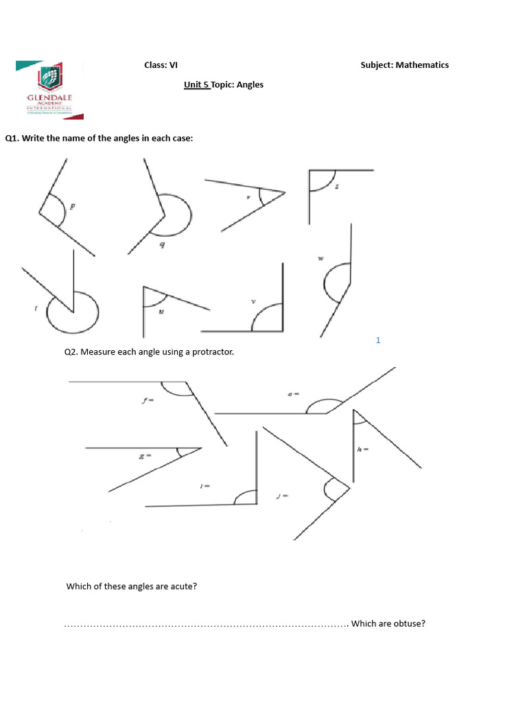 Understanding Angles in Mathematics | PDF