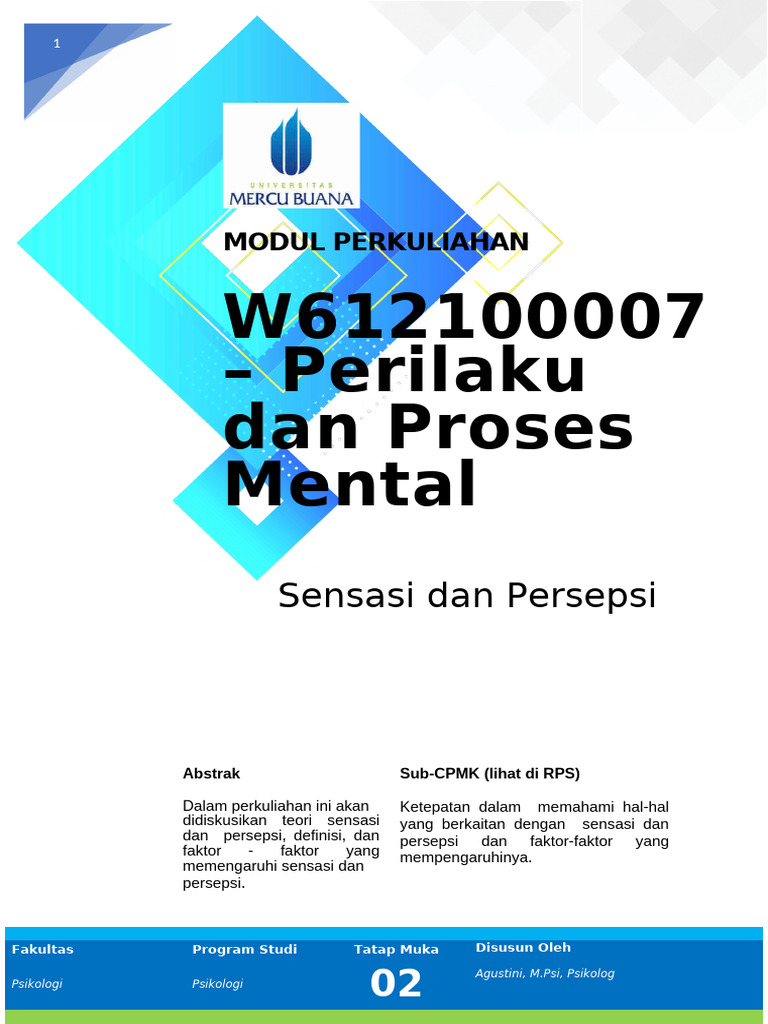 Modul Perilaku Proses Mental (2) (1) | PDF