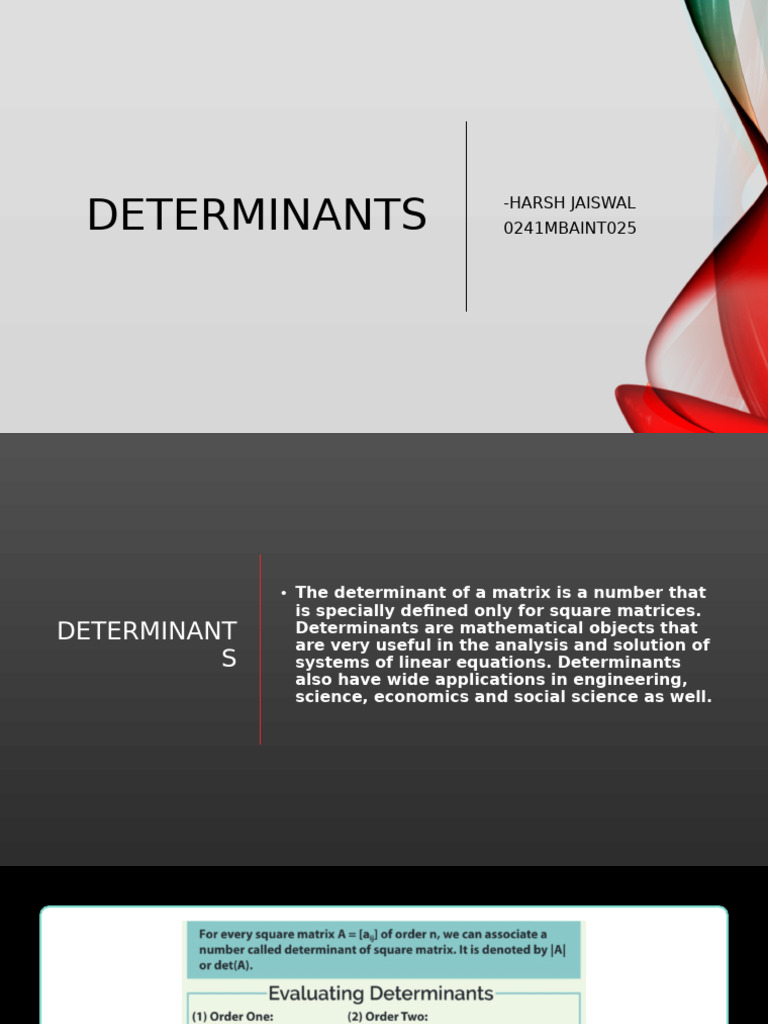 Determinants | PDF