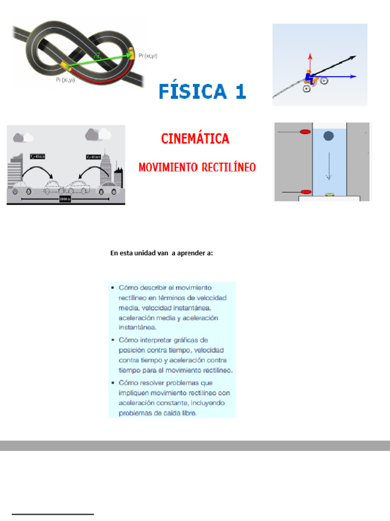 Movimiento en Linea Recta | PDF | Cinemática | Física Aplicada e ...