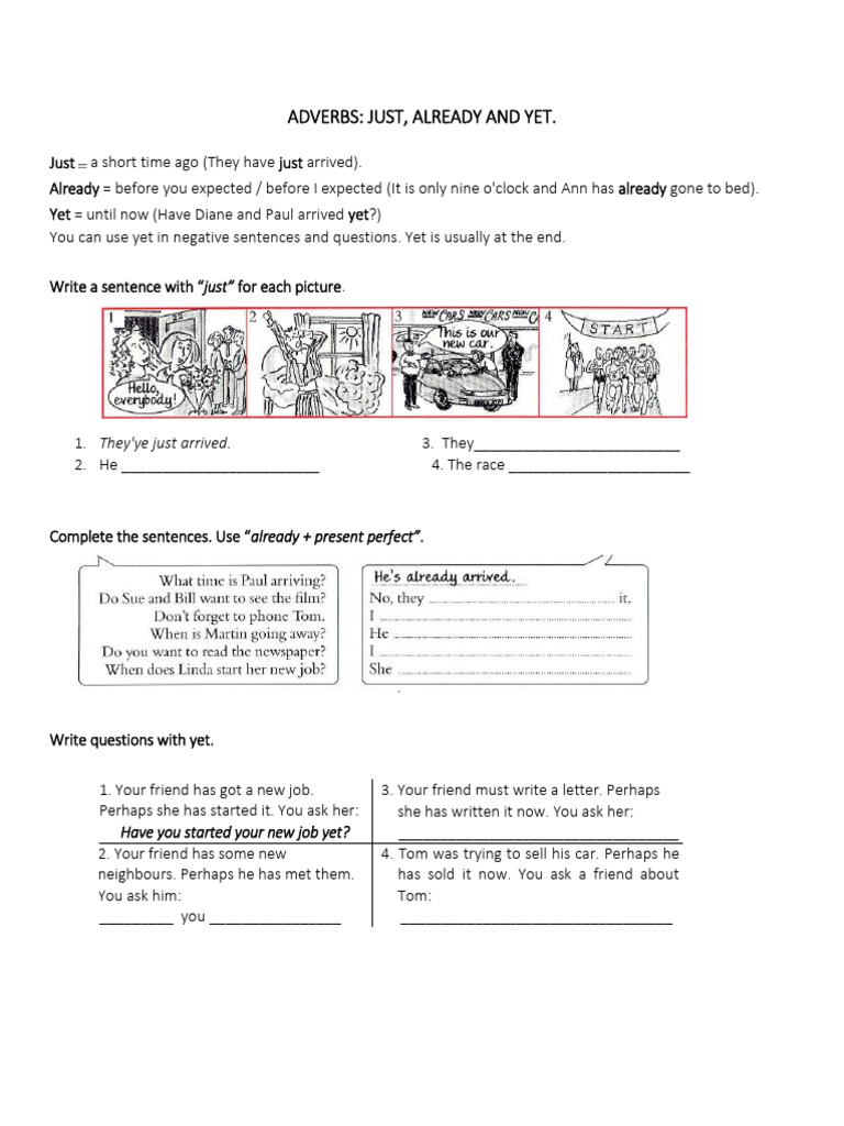 Present Perfect - Adverbs | PDF | Language Mechanics | Grammar