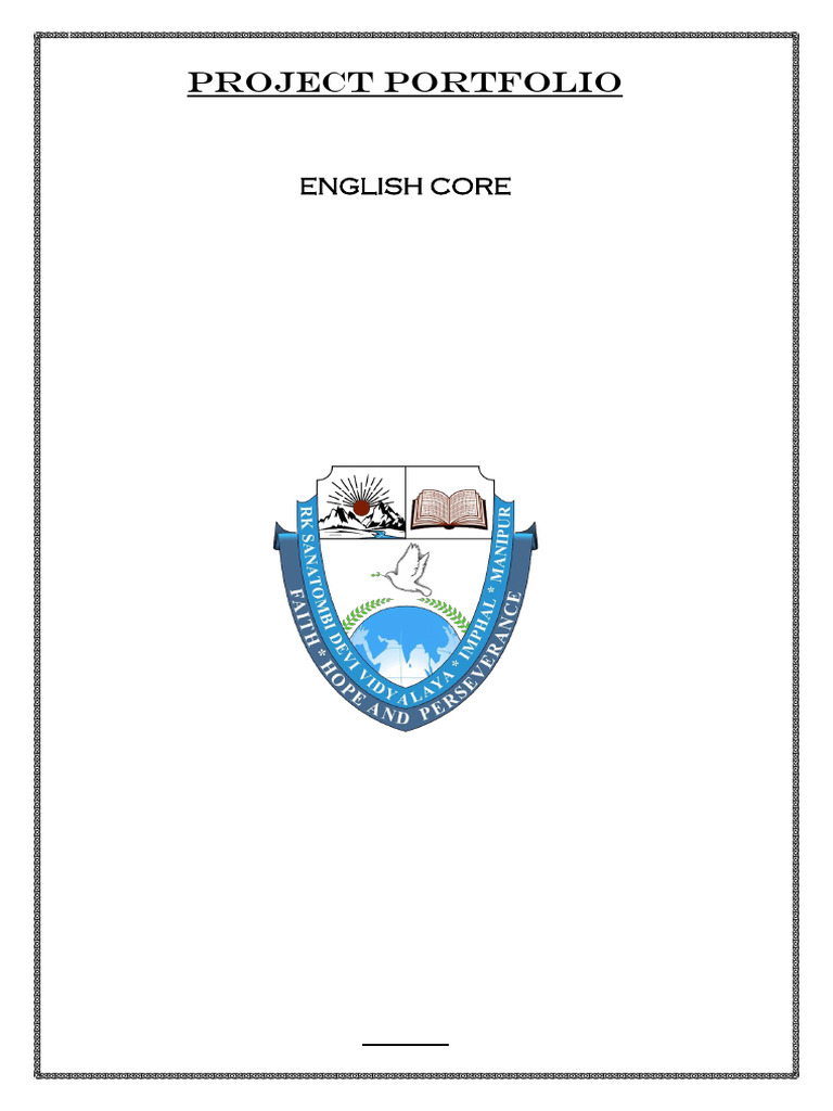 English Project Portfolio Class XI | PDF