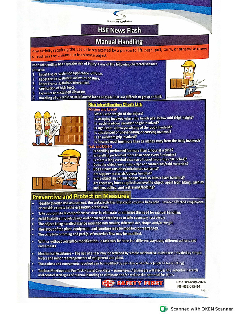 Manual handling | PDF