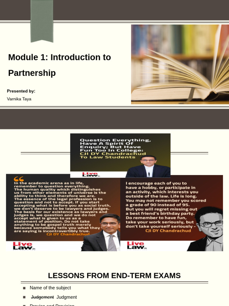 Module 1 Presentation | PDF | Limited Liability Partnership | Partnership