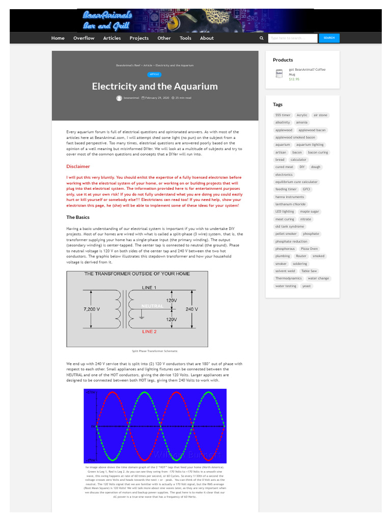 Understanding Aquarium Electrical Systems | PDF | Switch | Insulator ...