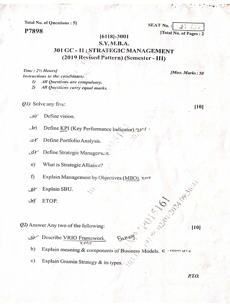 OCT-NOV 2023 Question Papers | PDF