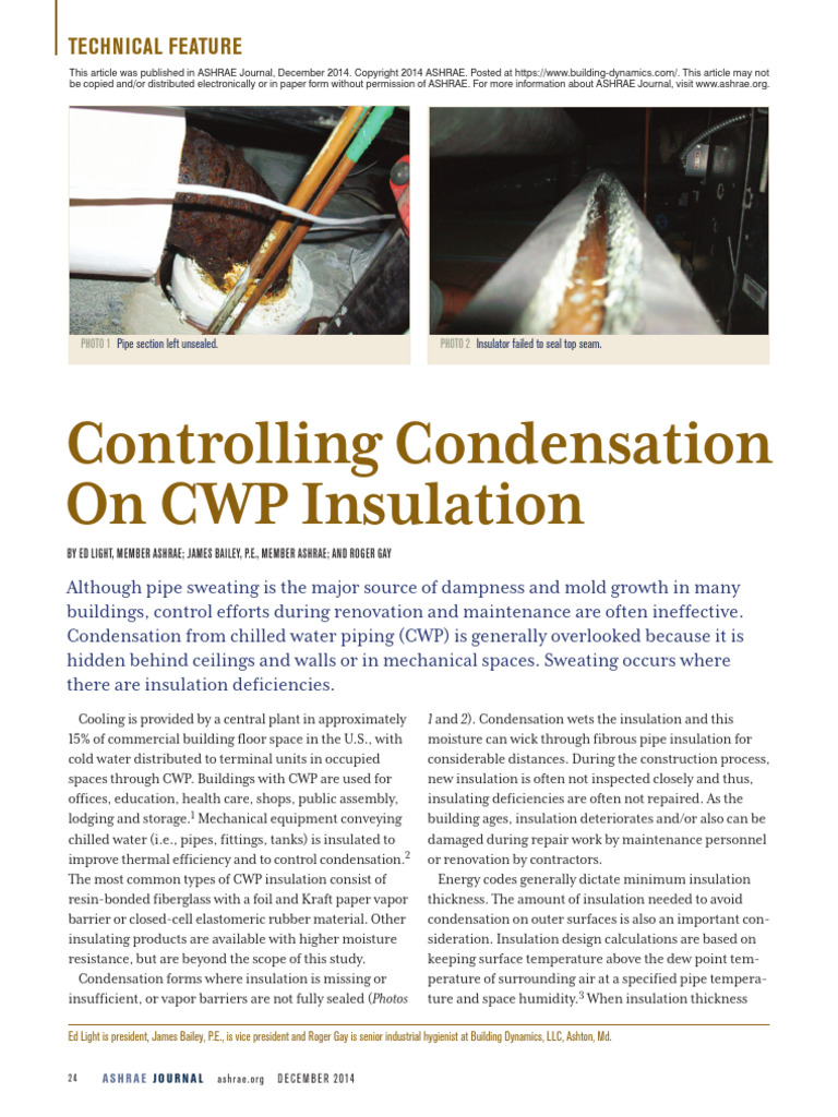 CWP Ashrae | PDF | Thermal Insulation | Building Insulation