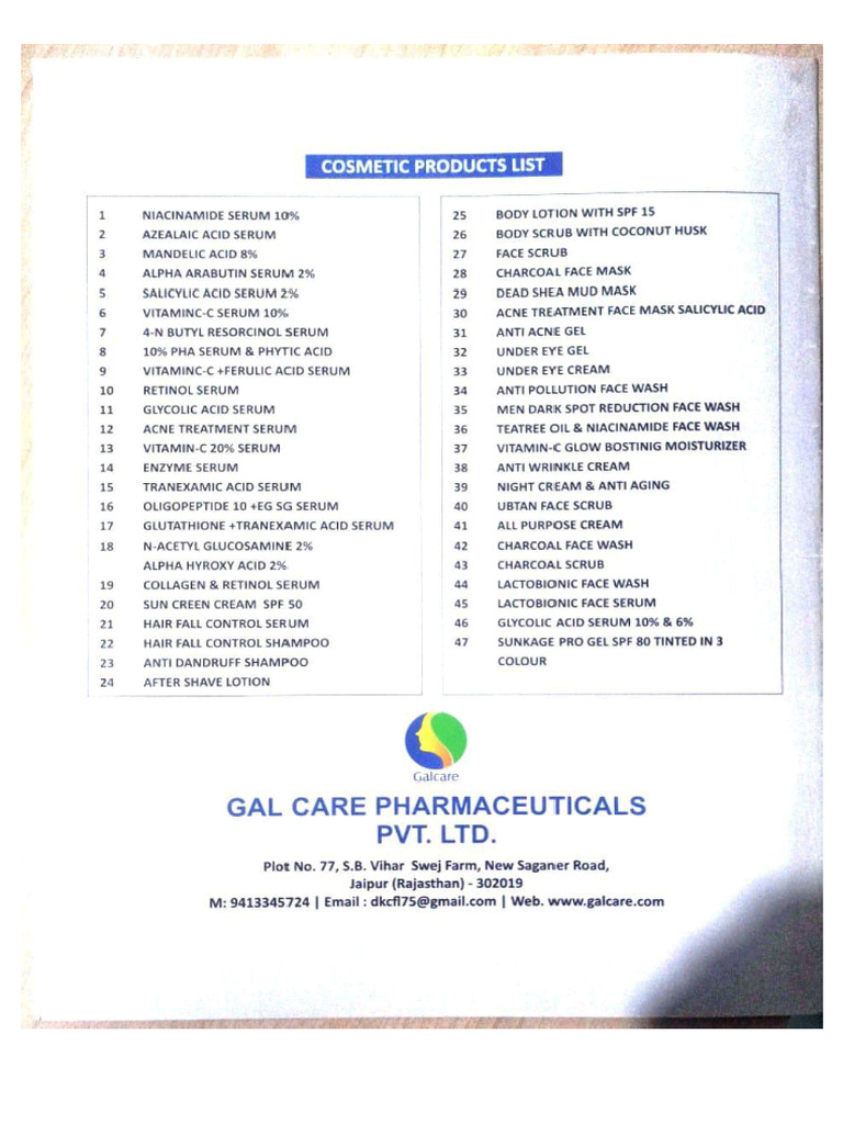 Third Party List For Cosmetics | PDF