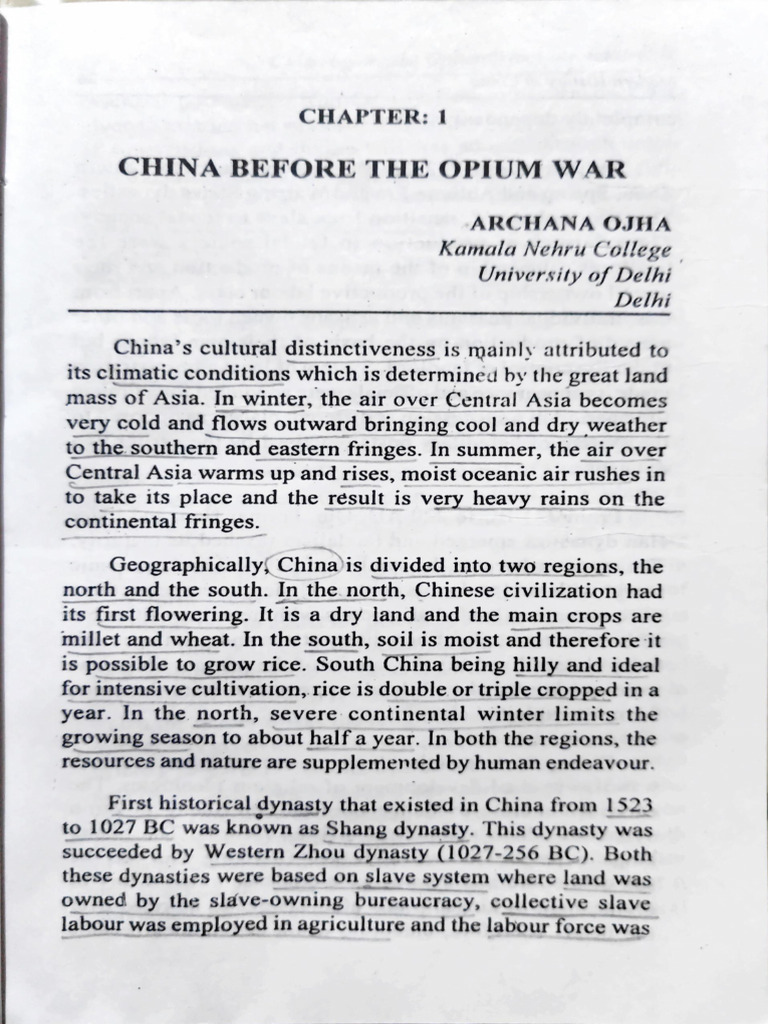 China Unit 1 | PDF