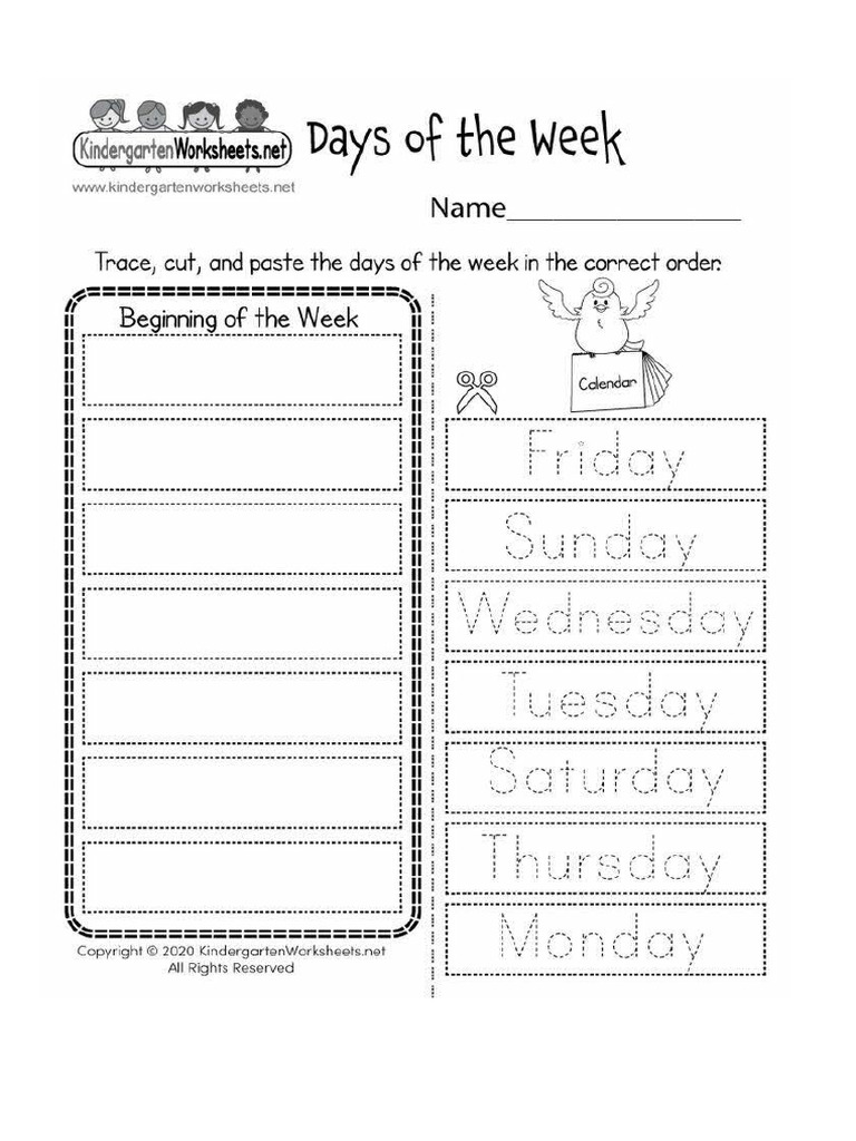Worksheet Days and Months | PDF