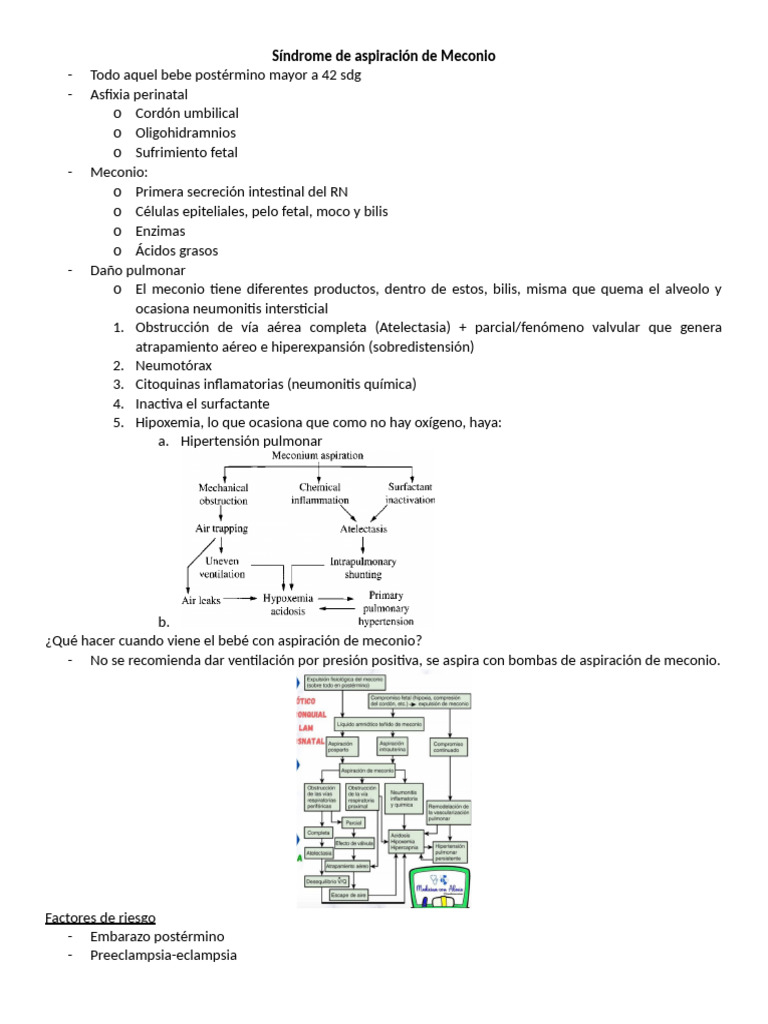 Síndrome de Aspiración de Meconio en RN | PDF
