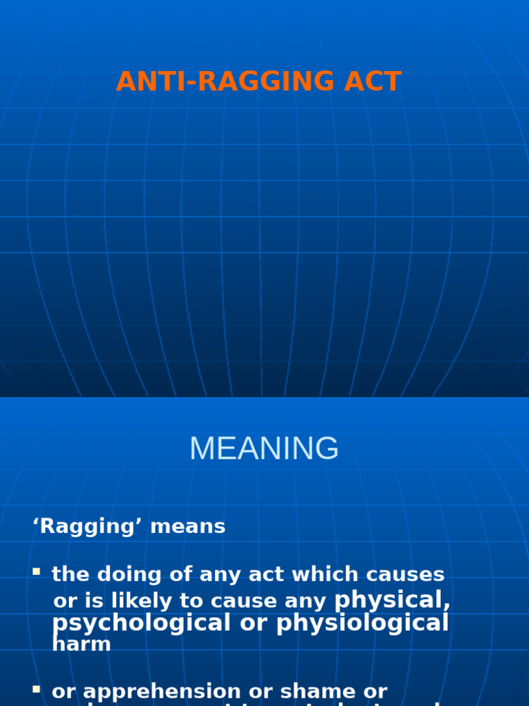Understanding the Anti-Ragging Act | PDF | Crimes | Crime & Violence